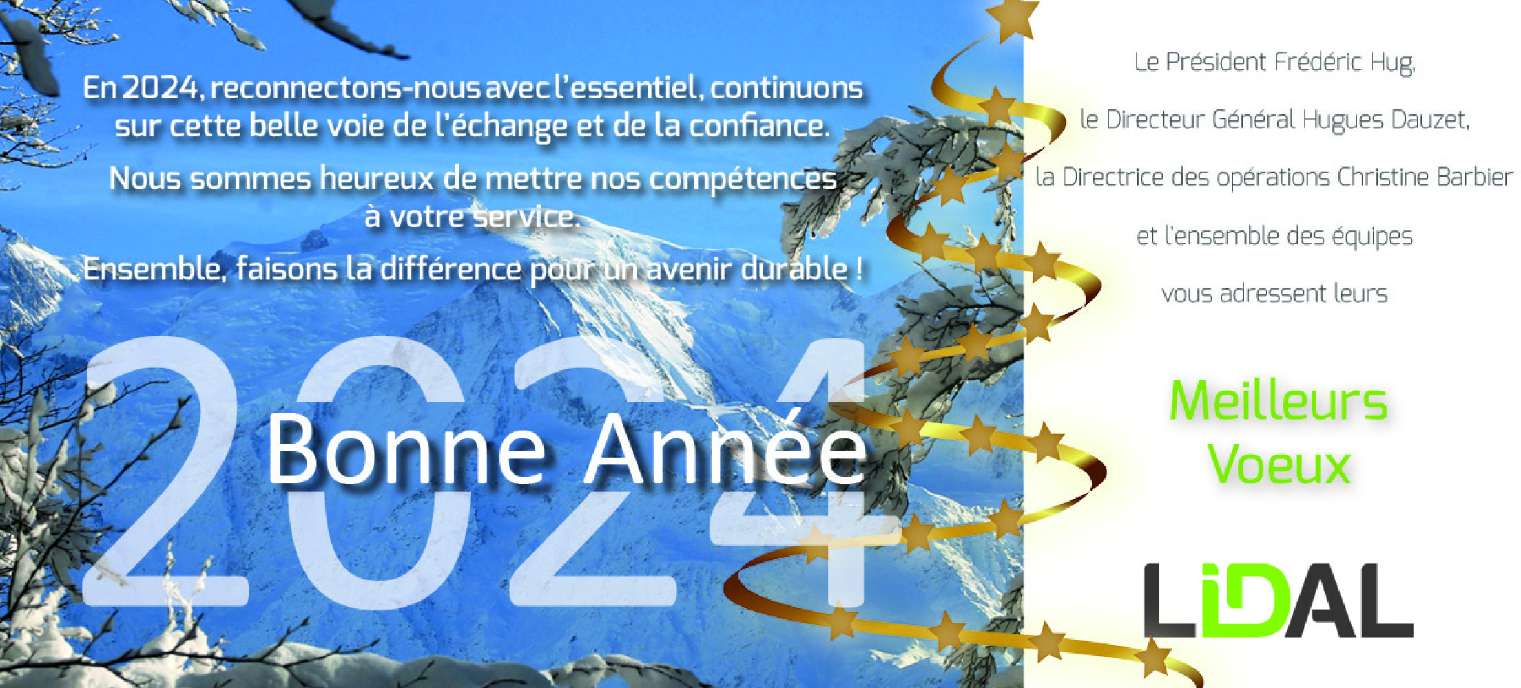 Laboratoire LIDAL-Meilleurs vœux pour l'année 2024